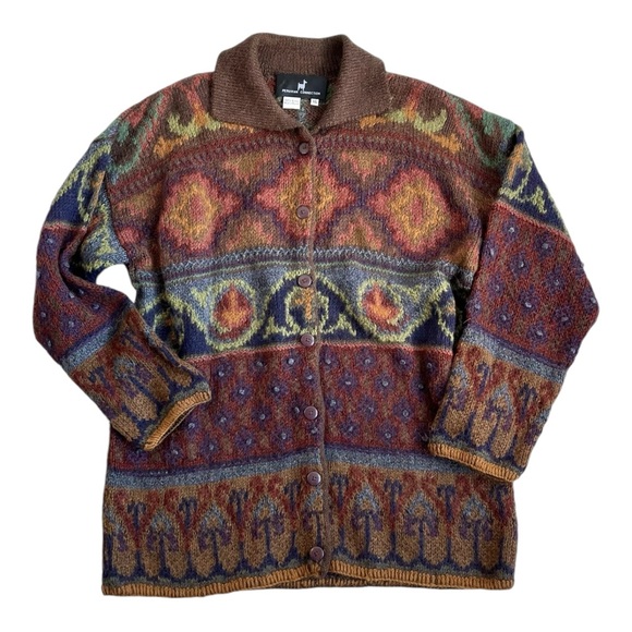 Peruvian Connection | Sweaters | Peruvian Connection Womens Brown Multi ...